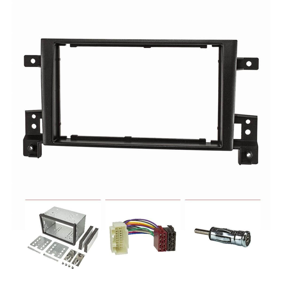 Double DIN radio bezel set compatible with Suzuki Grand Vitara (type ...